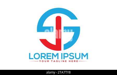 JS Artistic Letter Logo Design with Creative Serif Font in Black and ...