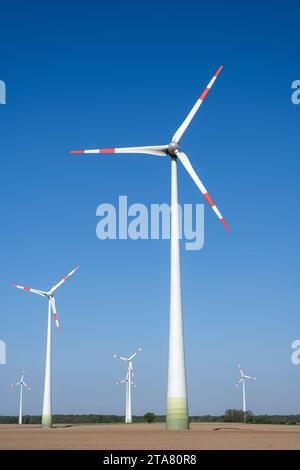 Modern wind turbines seen in rural Germany Stock Photo - Alamy