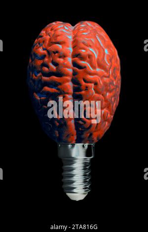 Human brain in form of light bulb Stock Photo - Alamy