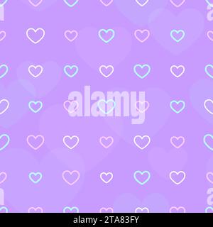 Pink Blue Neon Heart Pattern Stock Vector Image & Art - Alamy