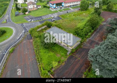 Loranze, Italy - Augusto 20th 2023 abandoned offices of Antoine Marxer ...