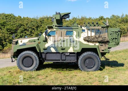A camouflaged modern Gidran 4x4 MRAP armored fighting vehicle Stock ...