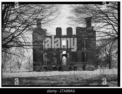 Exterior view ruins of Rosewell Plantation Gloucester County Virginia ...