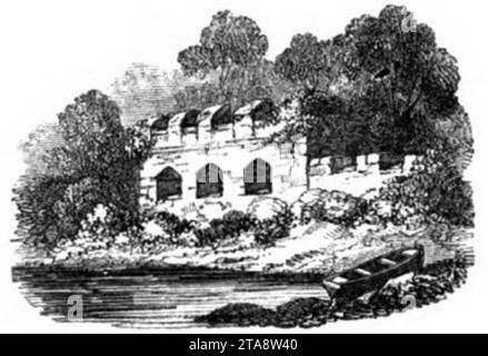 View of Netley Castle, 1844 Stock Photo - Alamy