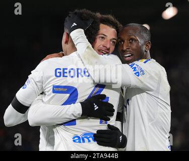 Ethan Ampadu #4 of Leeds United and Glen Kamara #8 of Leeds United ...