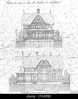 Villa Furubo ritning aug 1892c Stock Photo - Alamy