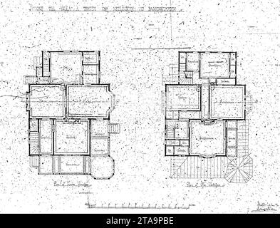 Villa Furubo ritning aug 1892a Stock Photo - Alamy