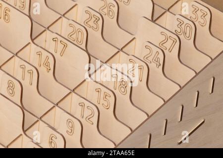 Numbered Sections Figures for Storage of Objects and Parts Made of OSB ...
