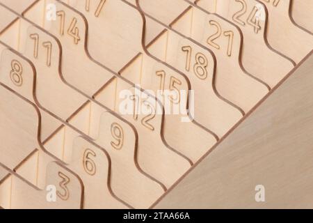 Numbered Sections Figures Storage Objects Parts Made OSB Material Signs ...