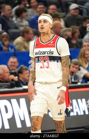 Washington Wizards forward Kyle Kuzma (33) in the first half of an NBA ...