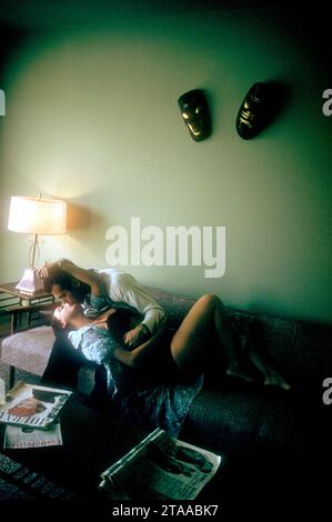 LAS VEGAS, NV - 1958: Actress and model Kitty Dolan relaxes in the pool ...