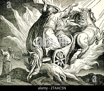 Elijah taken up to Heaven - 2 Kings 2 Stock Photo - Alamy