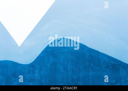 Cold Blue Cool Shade Tint Abstract View Wall Design Rock Mountain ...