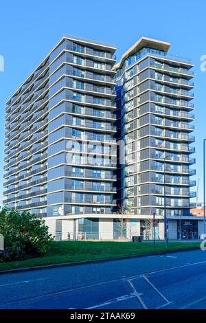 The Vox apartment blocks, Cornbrook, Manchester, England, UK Stock ...