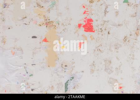 Old dirty light tattered paper bulletin board texture surface ...