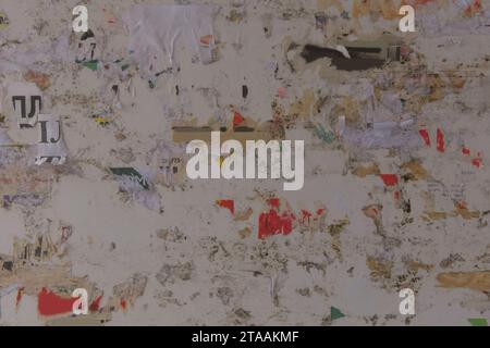 Old dirty tattered paper bulletin board surface texture background ...