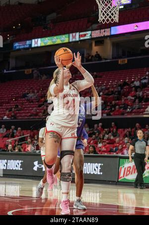 Maryland forward Allie Kubek (14) in action during the second half of ...