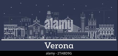 Verona skyline line art vector illustration Stock Vector Image & Art ...