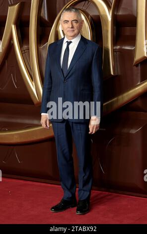 London, UK. Rowan Atkinson at the World Premiere of Wonka. Royal ...