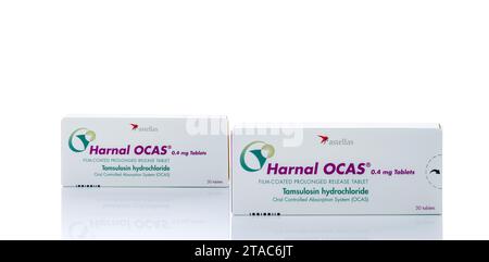 CHONBURI, THAILAND-OCTOBER 22, 2023: Harnal OCAS. Tamsulosin medicine ...