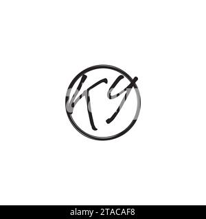 KY initial logo letters in high quality professional design that will ...