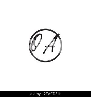 OA initial logo letters in high quality professional design that will ...