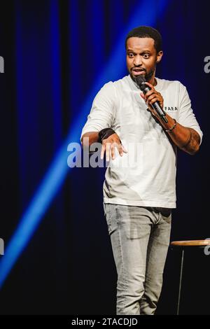 Bern, Switzerland. 29th Nov, 2023. The Swiss comedian Charles Nguela ...