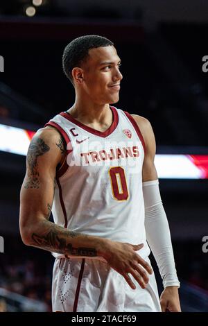 USC Trojans guard Kobe Johnson (0) dunks during a NCAA basketball game ...