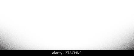 Noisy grainy gradient frame. Dotted background with stipple effect. Vector black dust and grunge ...