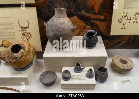 Fremont culture ceramic pottery in the USU Eastern Prehistoric Museum ...