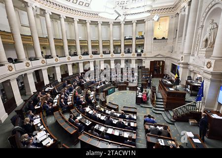 Senate chairwoman Stephanie D'Hose, European Council President Charles ...