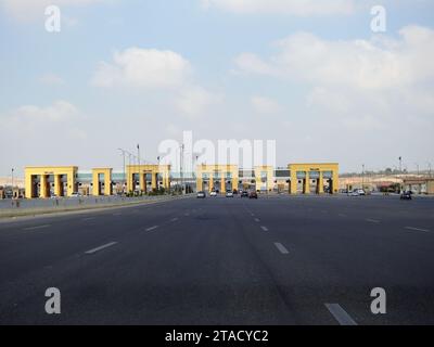 Giza, Egypt, September 9 2022: Alexandria Cairo desert road Gates ...