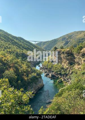 Moracha river in the valley of the mountains in Montenegro Stock Photo ...