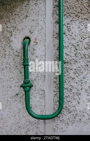 gas pipe line and valve that laid through green field Stock Photo - Alamy