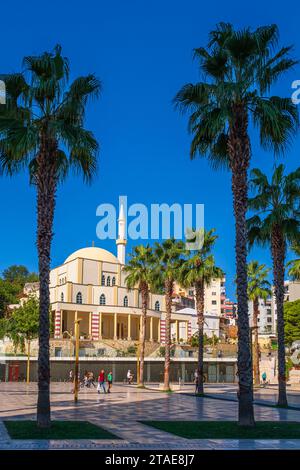 Albania, Durres, Sheshi Liria central square or Freedom Square, the ...