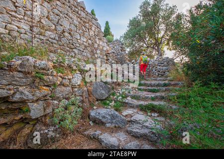 Albania, Vlora province, Himare, the old village, fresco of St. Sergius ...