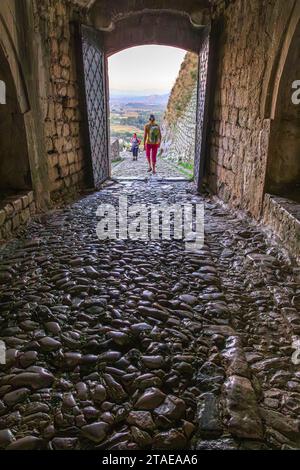 Albania, Shkoder, Rozafa castle, 14th century Venetian fortifications ...