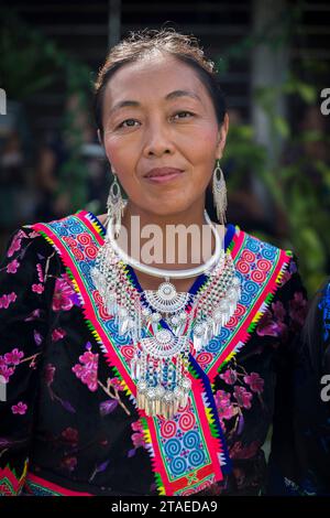 France, French Guiana, commune of Iracoubo, village of Rococoua, H'Mông ...