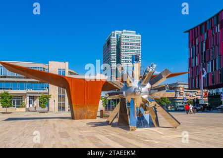Albania, Tirana, Italia square, Big Bang by Helidon Xhixha celebrates ...