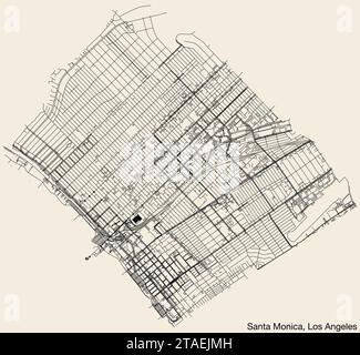 Street roads map of the CITY OF SANTA MONICA, LOS ANGELES CITY COUNCIL ...