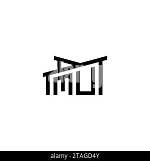 Initial MU logo with abstract home roof, simple and clean real estate ...
