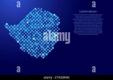 Zimbabwe MAP in Blue, Country Map, Zimbabwe, Border Map, Border line of ...