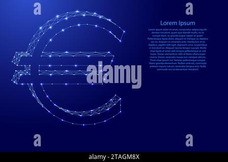Euro € symbol or sign of graphical of pan-European currency from black ...