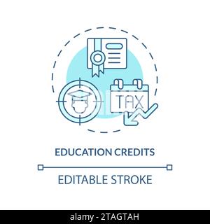 Tax credits soft blue concept icon Stock Vector Image & Art - Alamy