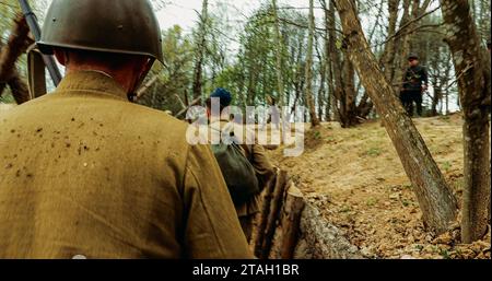 Battles World War Ii. Re-enactors Dressed As German Infantry Soldiers ...