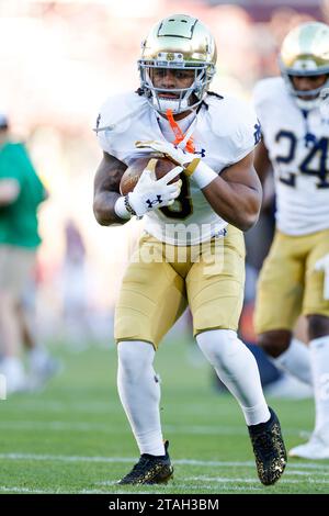 Notre Dame running back Gi'Bran Payne celebrates after scoring against ...