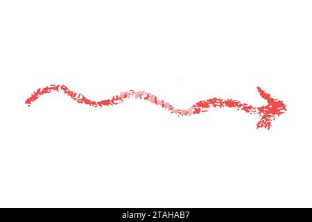 Pen marker line red arrow, underline, emphasis element set. Hand drawn ...