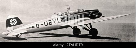 Airplane - Heinkel He 70 b Stock Photo - Alamy