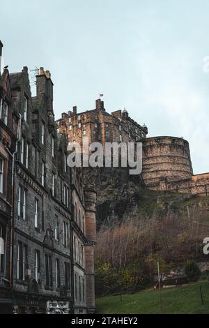 An aged brick building in Edinburgh, Scotland Stock Photo - Alamy