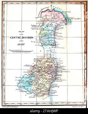 Southern Division Map 1843 Stock Photo - Alamy